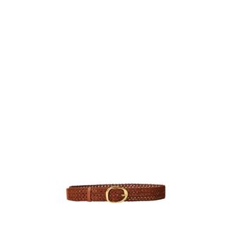 Twinset unisex, Accessoires, Brun, Taille: M Ceinture en cuir tressé