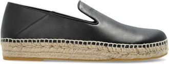 Balmain Homme, Chaussures, Noir, Taille: 44 EU Espadrilles en cuir lisse