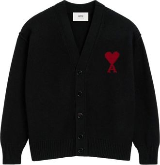 Ami Homme, Pulls, Noir, Taille: XS Cardigans