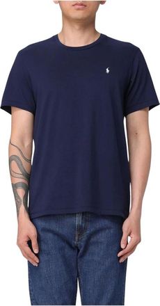 Polo Ralph Lauren Homme, Tops, Bleu, Taille: S T-shirt classique à manches courtes et col rond
