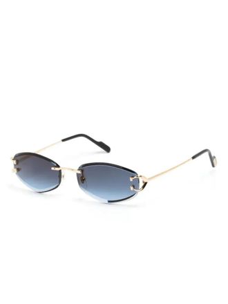 Cartier CT0467S Rimless Gradient Lens Sunglasses - Gold
