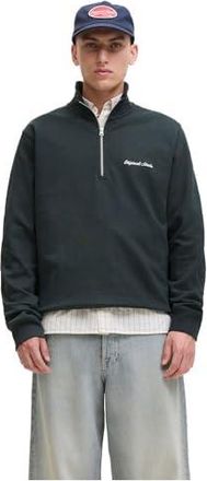 Jack & Jones Jornorrebro EMB Sweat &agrave; col Haut Sn, Forest River, M