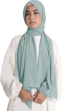 Lina & Lily Foulard Hijab Femme Musulmane en Soie de Médine (Turquoise)