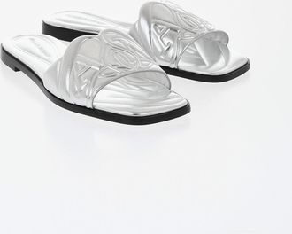 Alexander McQueen Sandalen aus Lam&eacute;-Leder mit quadratischer Spitze Alexander McQueen