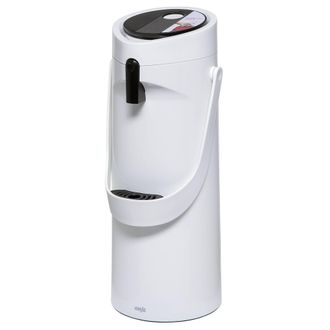 T-fal K3140214 Ponza Pumpthermos Wei&szlig; 1 L Einfache Pumpfunktion Mit Gro&szlig;z&uuml;gigem Pumpvolumen Warm Bis Zu 12 Stunden Kalt Bis Zu 24 Stunden