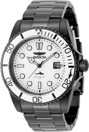 Invicta Pro Diver 50974 Herrenuhr - Quarzwerk - Edelstahl mit wei&szlig;em Zifferblatt - 42 mm