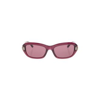 Balenciaga Rechteckige Sonnenbrille - - Accessories - Damen - Rot - ONE SIZE