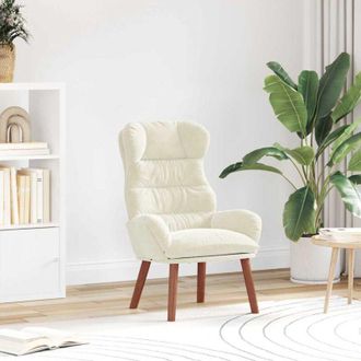 vidaXL Entspannungsstuhl Creme 69 x 74 x 93 cm Samt Vidaxl