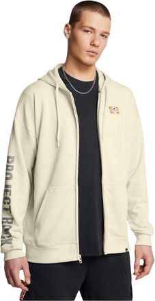 Under Armour Project Rock Hoodie mit durchgehendem Rei&szlig;verschluss f&uuml;r Herren, leger (Braun)