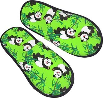 Generic Panda Jouant Avec Les Feuilles Homme Femme Chaussures De Maison Antid&eacute;rapantes Slippers Respirantes Chaussons Pour Maison Ext&eacute;rieur Automne L