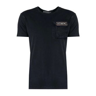 Iceberg Homme, Tops, Noir, Taille: XL T-shirt classique à col rond