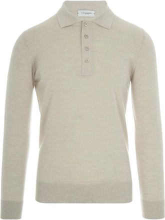 Paolo Pecora Homme, Tops, Beige, Taille: XL Polo en maille