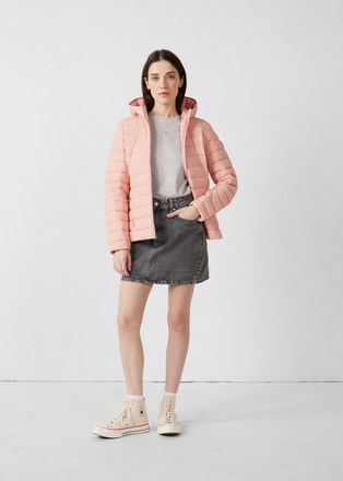 Jott Doudoune &agrave; capuche stretch l&eacute;g&egrave;re Sable rose Salma - Taille XL