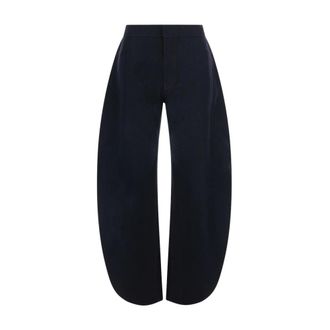 Alaia Petal Woll-Denim Hose - - Trousers - Damen - Schwarzk - 2XS