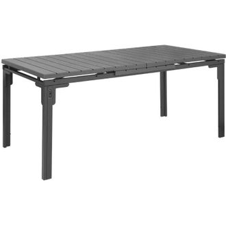 Bolero Ibiza Table dExt&eacute;rieur &agrave; Lattes Extensible Valletta Grise 1800 mm - Bolero