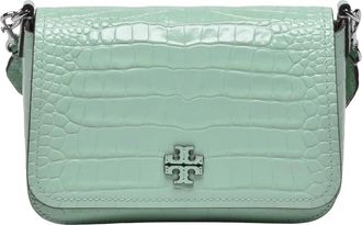 Tory Burch Femme, Sacs, Vert, Taille: ONE Size Thea Embossed Flap