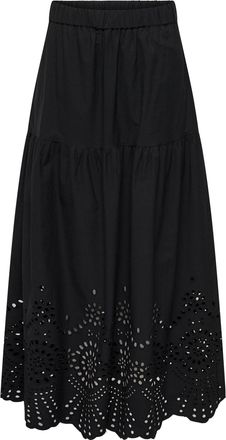 Only Damen Sommerrock Onlroxanne Alicia Ankel Skirt WVN, Schwarz, XS