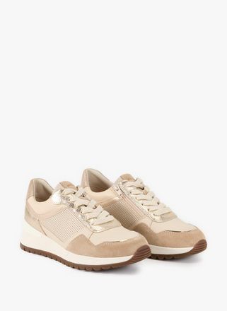 Geox Baskets Desya en cuir m&eacute;lang&eacute;