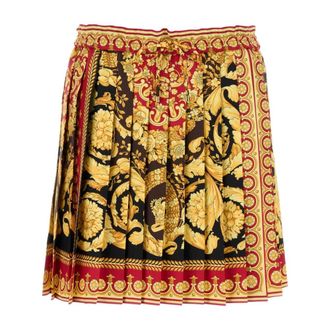 Versace Femme, Jupes, Multicolore, Taille: 38 FR Jupe mini en soie imprimée