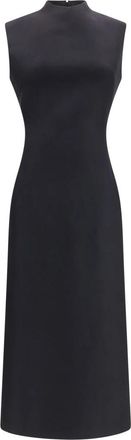 Maison Margiela &Auml;rmelloses Kleid aus reiner Schurwolle in Midi-L&auml;nge - - Dresses - Damen - Schwarzk - XS
