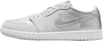 Nike Nike Hommes Air Jordan 1 Low Chaussures, Gris neutre m&eacute;tallis&eacute; argent&eacute; 002, 40.5 EU