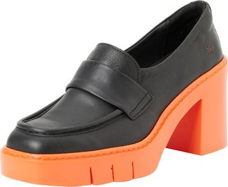 Art Damen 1972 Bern Plattform, Nappa, Schwarz, Orange, 37 EU