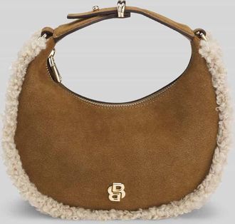 HUGO BOSS Umh&auml;ngetasche mit Shearlingrand