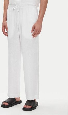 Emporio Armani Stoffhose EM000586 AF12356 U0002 Weiß Regular Fit