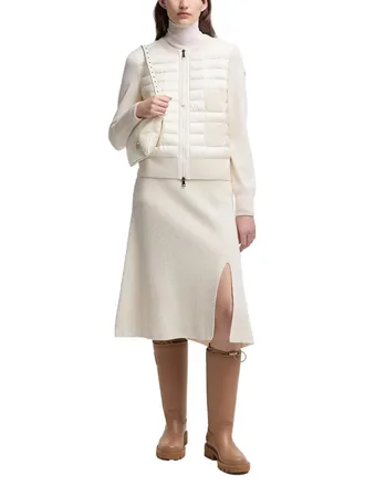 Moncler Padded Hybrid Cardigan - White