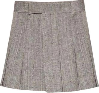 Bottega Veneta Femme, Jupes, Brun, Taille: 38 FR Tweed Mini Skirt