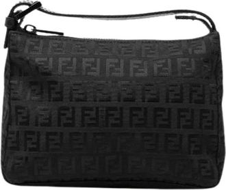 Fendi Sac Mini Pre-owned en Toile - Femme - Pre-owned - Noir - Taille: ONE Size