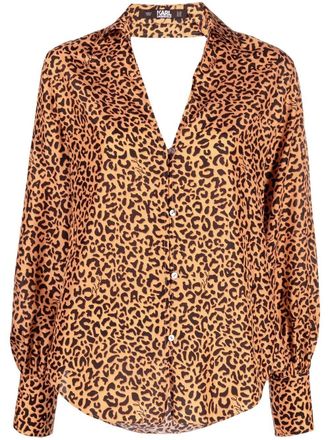 Karl Lagerfeld Bluse mit Leoparden-Print - Orange