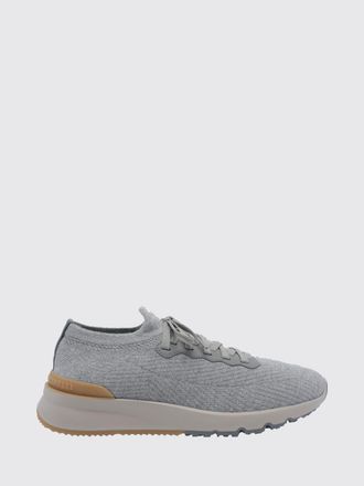 Brunello Cucinelli Baskets basses en maille de coton avec languette