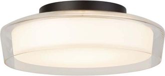 Searchlight Searchlight - Deckenlampe Deckenleuchte Badezimmerlampe led Flurleuchte Glas opal klar d 30 cm
