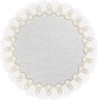 Plauener Spitze 4048L_14_80 Tischdecke Oslo L, Gr&ouml;&szlig;e 80 cm, rund