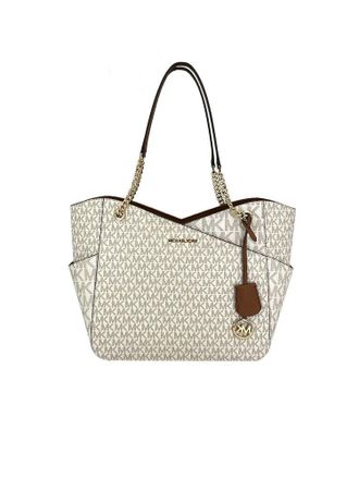 Michael Kors Womens Shoulder Bag Vanilla 89.coated Canvas - Shoulder-Bags