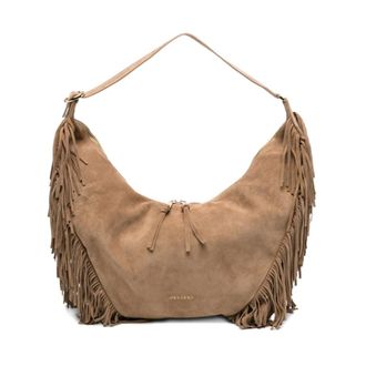 Orciani Femme, Sacs, Beige, Taille: ONE Size Peach Fringe Hobo Bag