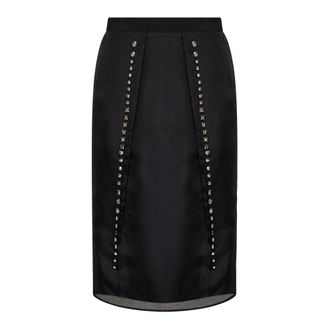 Stella McCartney Bleistiftrock mit Kristallbesatz aus Seide - - Skirts - Damen - Schwarzk - L