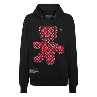 Philipp Plein Homme, Sweatshirts et sweats &agrave; capuche, Noir, Taille: 2XL Teddy Bear Sweat &agrave; capuche