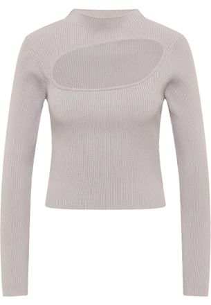 Mymo Strickpullover Damen grau