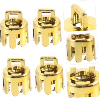 OSALADI 12 Stück Teiliges Weihnachtskugel Kappen Gold Leichte DIY Weihnachtsornament Aufhänger Kappen für Christbaumkugeln Stabile Struktur für Party und Weih