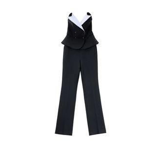 Karl Lagerfeld Studio Contrast Jumpsuit - - Jumpsuits & Playsuits - Damen - Schwarzk - XS