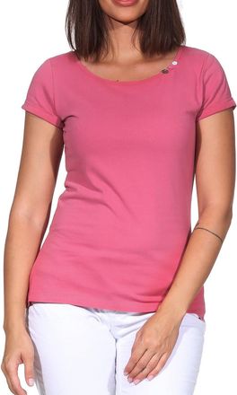Ragwear Fllorah GOTS Top Damen (DE/NL/SE/PL, Alphanumerisch, L, Regular, Regular, Rose)