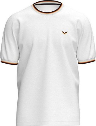 Trigema T-Shirt TRIGEMA Deutschland T-Shirt mit kontrastfarbigen B&uuml;ndchen (1-tlg)
