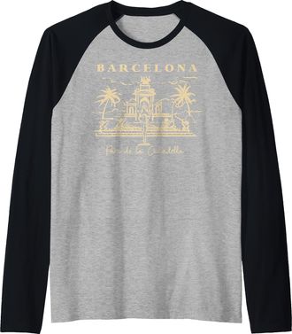 Trendy Apparel Barcelona Parc De La Ciutadella Spain Sketch Raglan