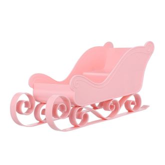 BESPORTBLE Weihnachtsschlitten Ornament aus Kunststoff Kompakte Kleiner Schlitten Dekoration In Rosa Festliche Weihnachtsbaum und Tisch Deko