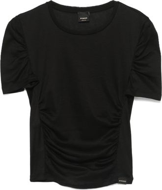 Pinko T-Shirt mit Raffungen - Schwarz