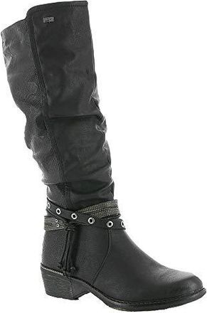 Remonte BERNONTE TEX R1170-01 Bottes hautes en cuir noir pour femme, Noir, 37 EU
