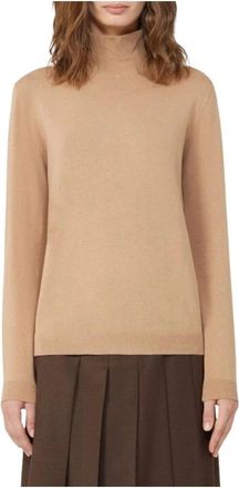 Max Mara Femme, Pulls, Beige, Taille: 42 FR Kiku Turtleneck