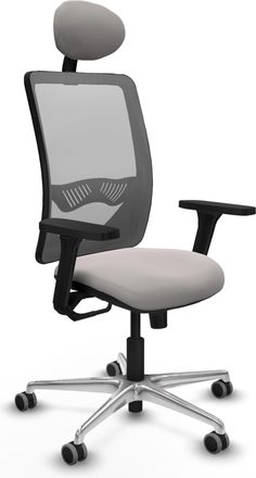 Piqueras y Crespo Schreibtischstuhl mit Zulema-Armlehnen, h&ouml;henverstellbarer Lendenwirbelst&uuml;tze und festem Kopfteil, ausgestattet mit Sincro 3 Positionen und Schneidesc